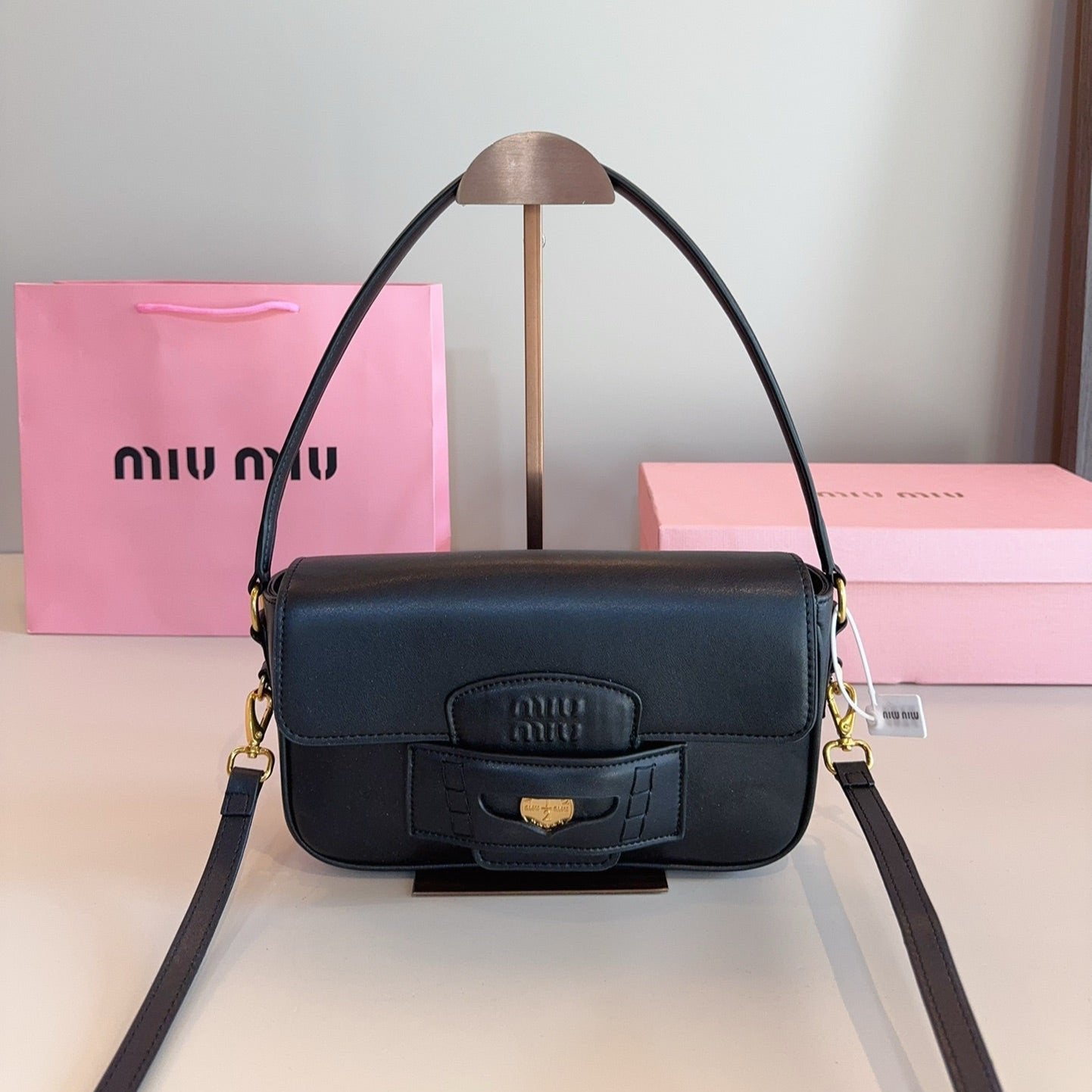 PENNY SMALL BAG 23 IN BLACK CALFSKIN – TP Luxe