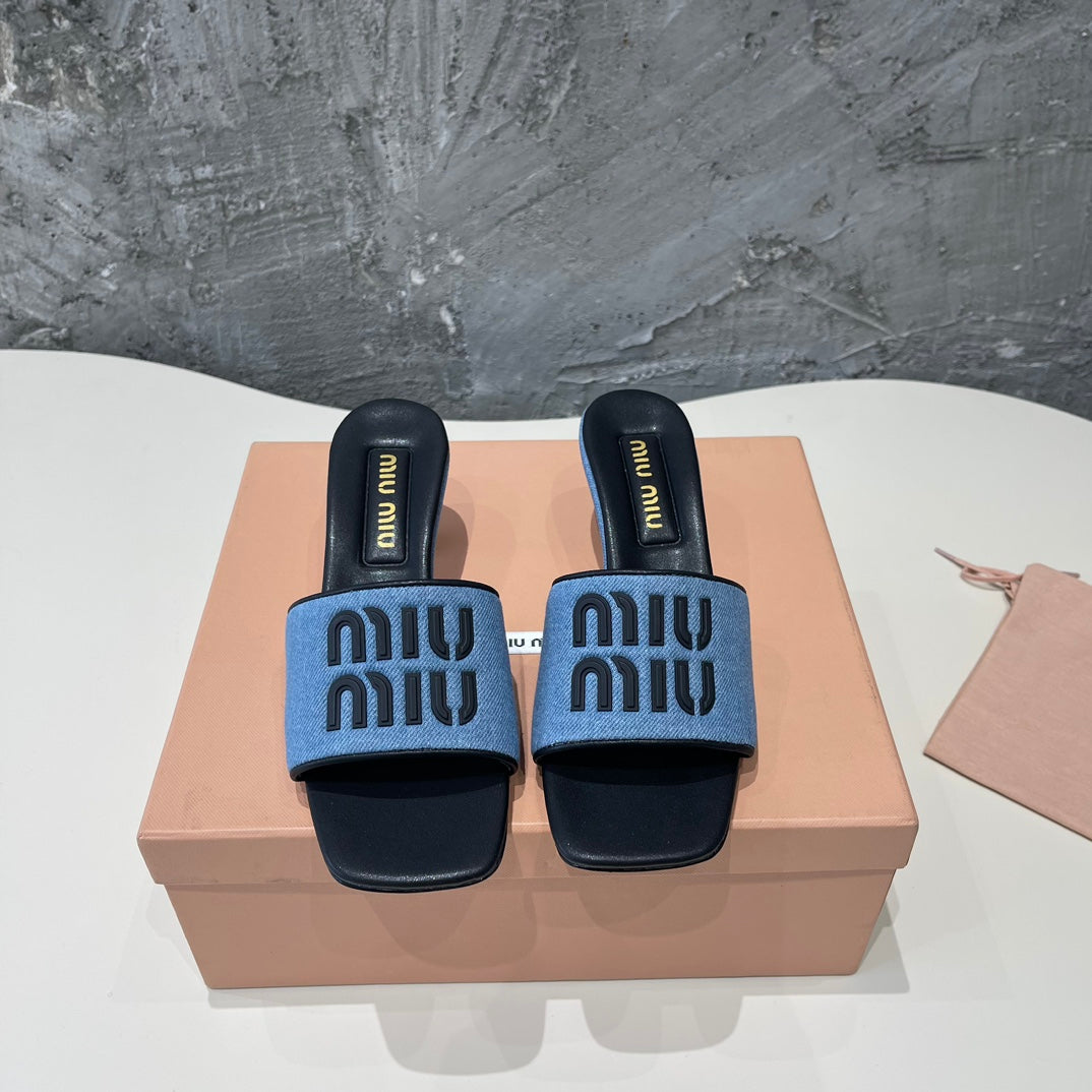 BLACK HIGH HEEL WITH AZURE BLUE STRAPS – TP Luxe